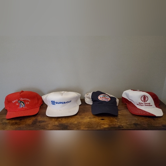 Accessories | Vintage Trucker Hat Lot Of 4 | Poshmark
